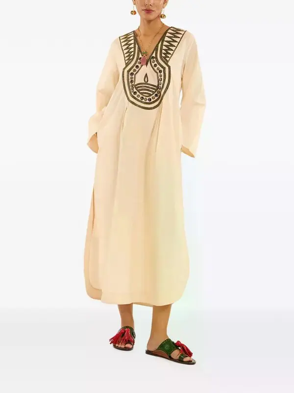 La DoubleJ Embroidered Twin Flame Dress