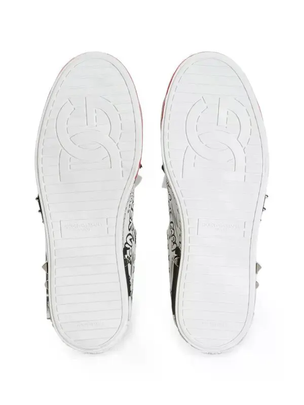 Dolce & Gabbana Graffiti-print Heart-patch Sneakers