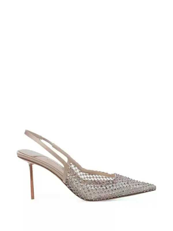 LE SILLA Gilda Fierce Crystal-embellished Heeled Pumps - White