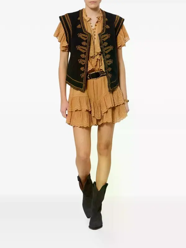 MARANT ETOILE Sleeveless Embroidered Jacket