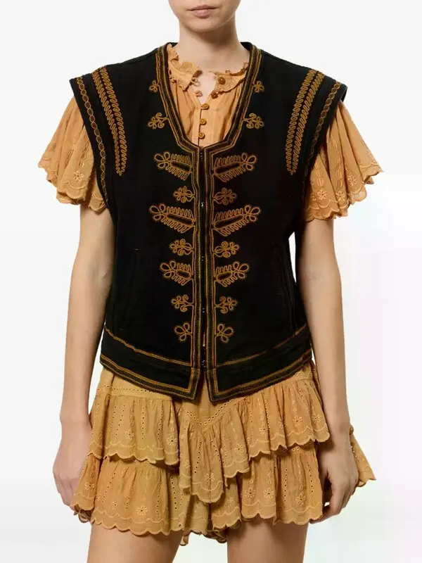 MARANT ETOILE Sleeveless Embroidered Jacket