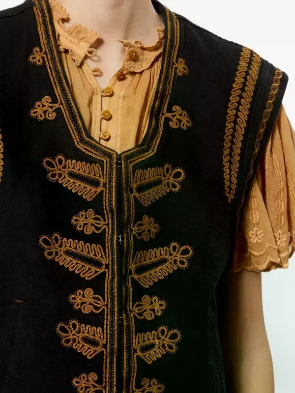 MARANT ETOILE Sleeveless Embroidered Jacket