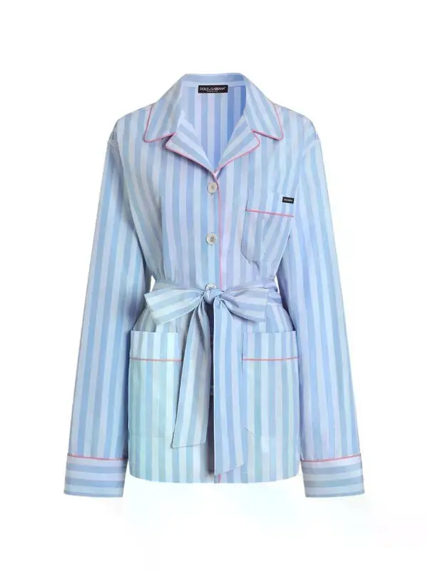 Dolce & Gabbana Striped Belted Jacket