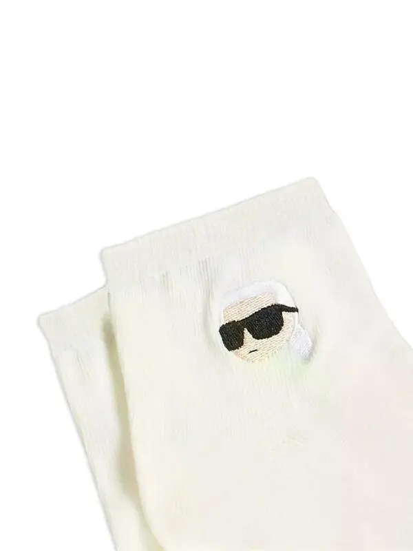 Karl Lagerfeld K/ikon Embroidered Socks Set - Black