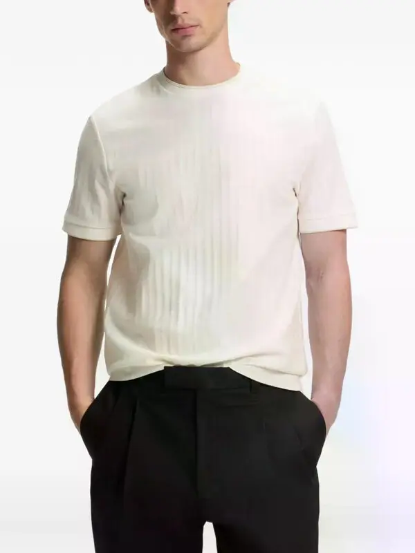BOSS Regular-fit T-shirt In Striped Cotton