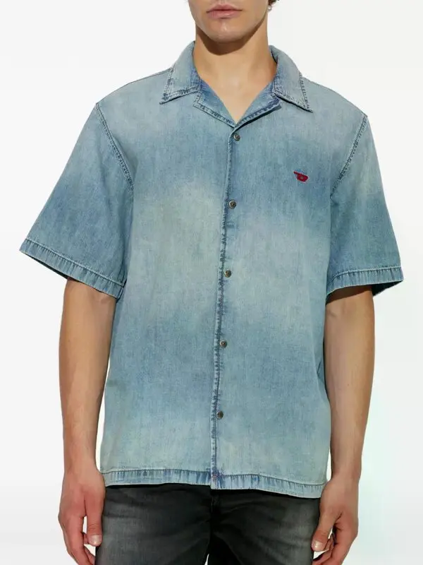 DIESEL® Logo-embroidered Short-sleeve Shirt