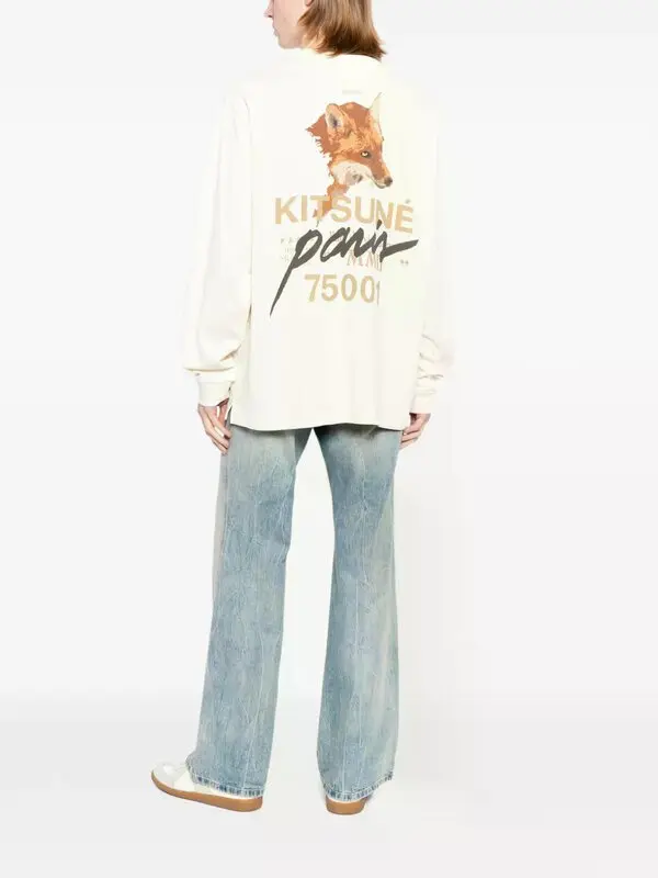 Maison Kitsuné Fox-print Long-sleeve T-shirt