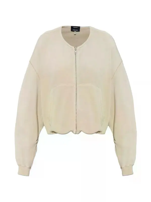 R13 Zip-up Oversized Sweatshirt - Neutrals