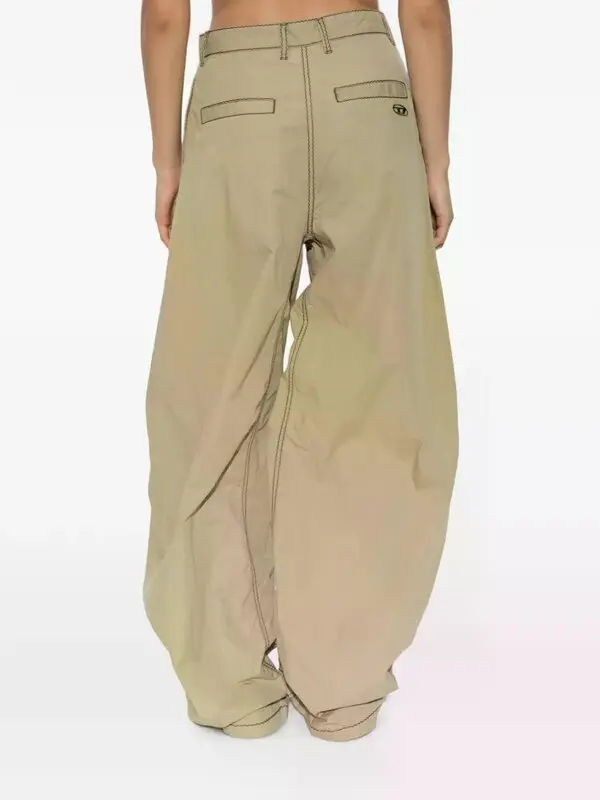 DIESEL® Contrast-stitch Wide-leg Trousers