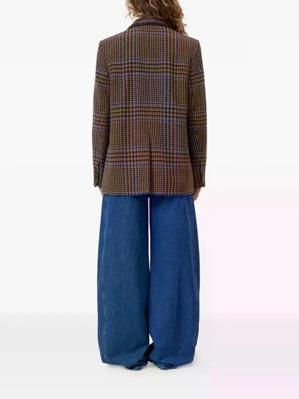 Closed Check-pattern Double-breasted Blazer