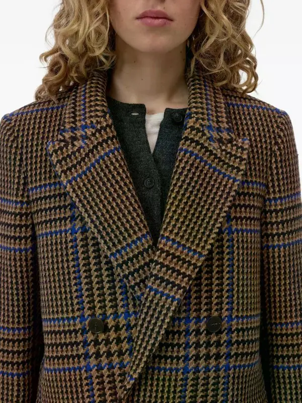 Closed Check-pattern Double-breasted Blazer