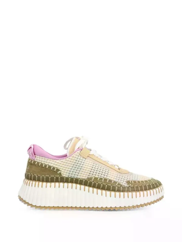 Chloé Nama Whipstitched Mesh Sneakers