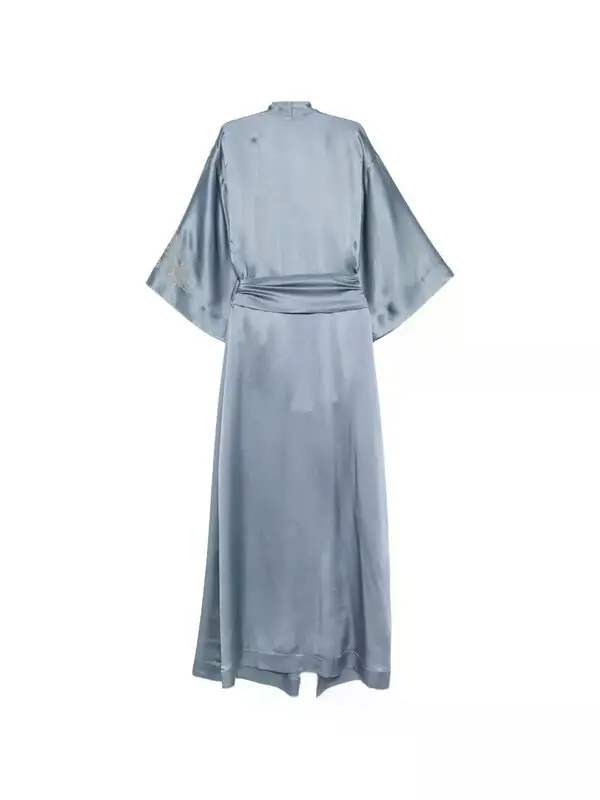 Carine Gilson Lace-trim Silk Robe