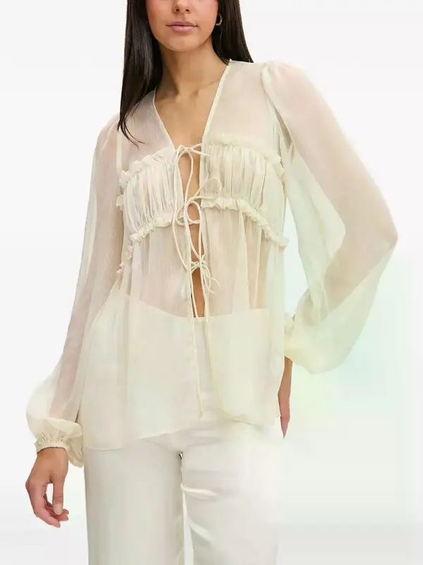 Bardot Ashton Ruffled Tie-fastening Blouse