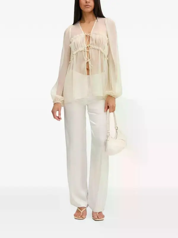 Bardot Ashton Ruffled Tie-fastening Blouse