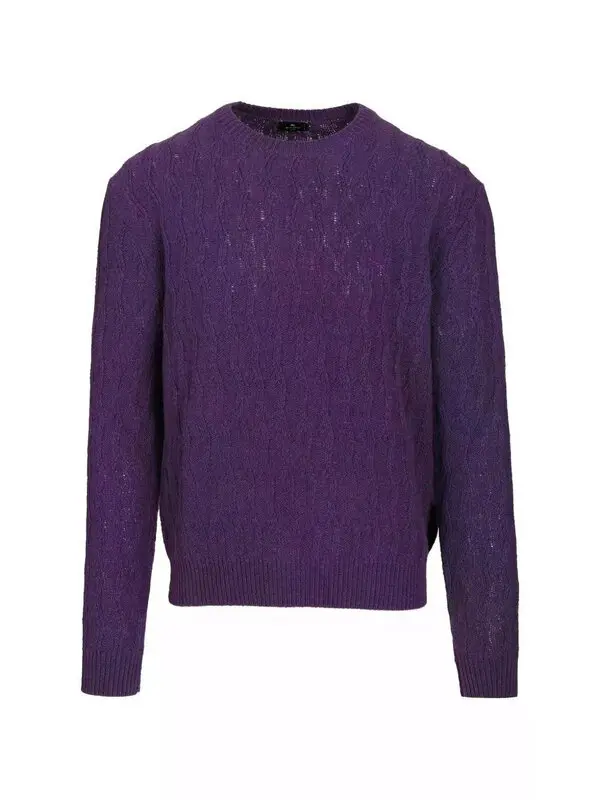 Etro Pegaso Cable-knit Sweater
