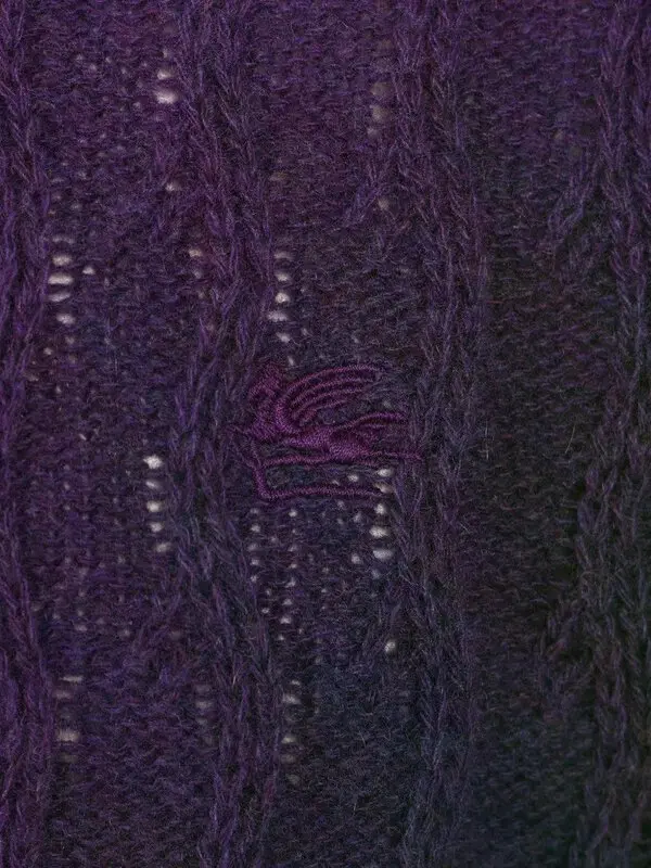Etro Pegaso Cable-knit Sweater