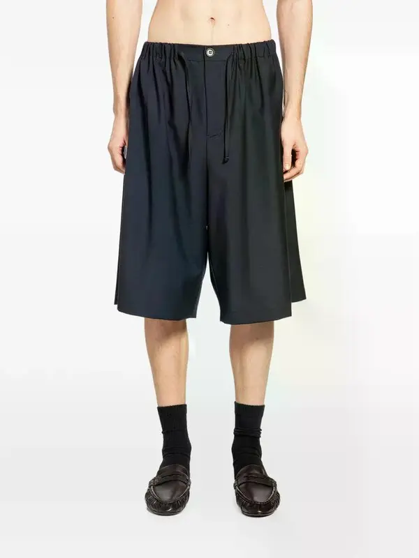 ROSE BURRITO Drawstring Virgin-wool Shorts