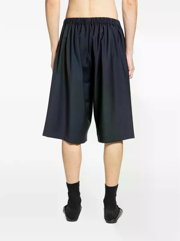 ROSE BURRITO Drawstring Virgin-wool Shorts
