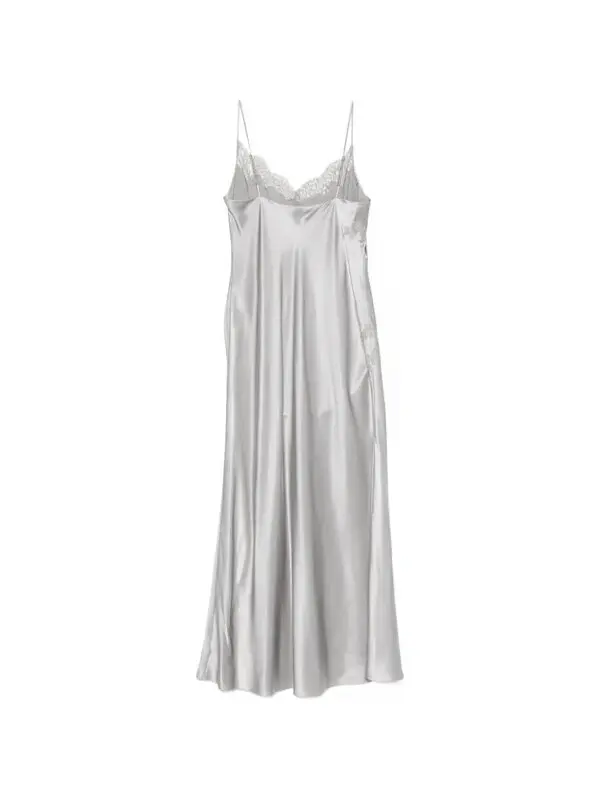 Carine Gilson Lace-trim Silk Nightdress