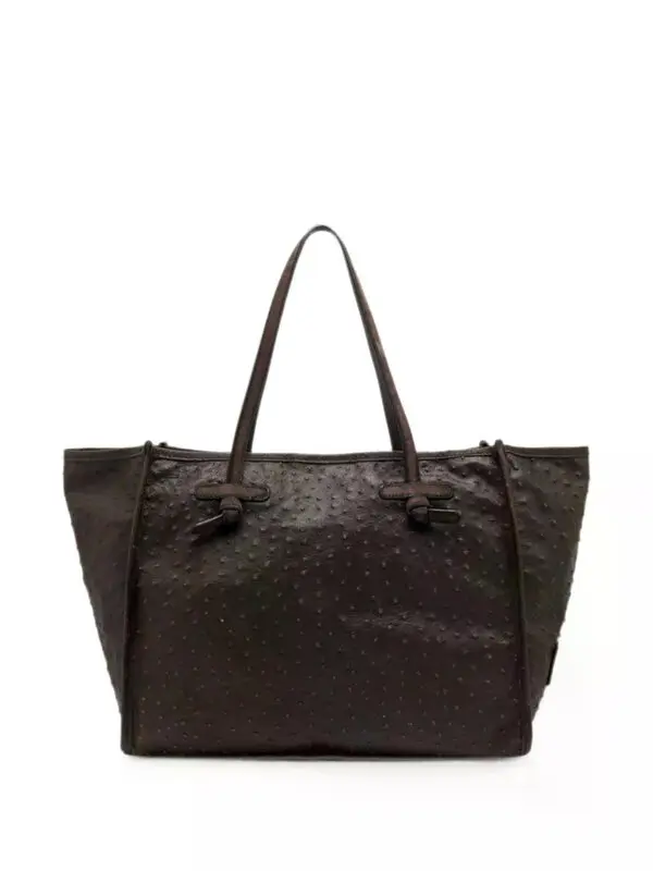 GIANNI CHIARINI Marcella Ostrich-effect Tote Bag