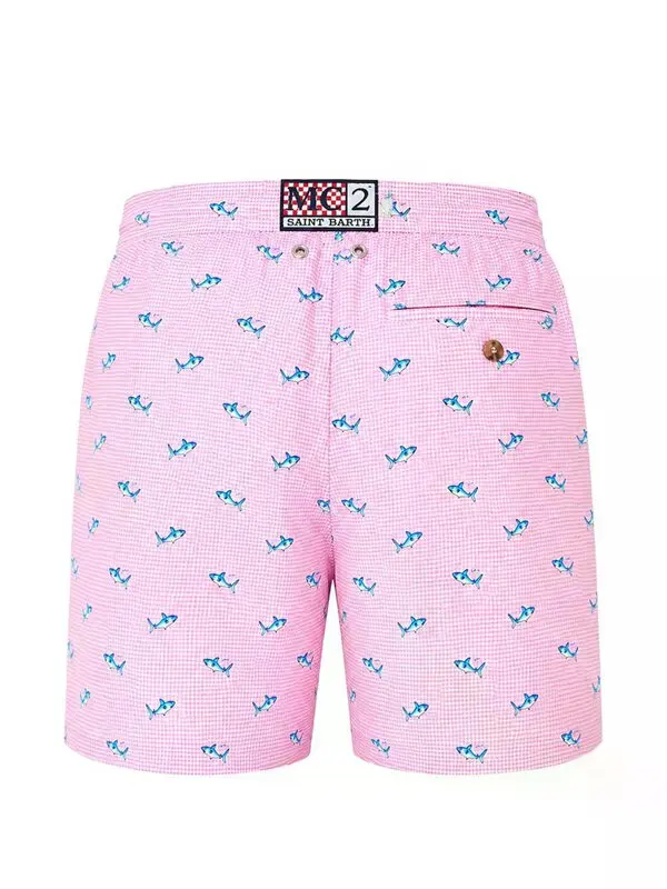 MC2 SAINT BARTH Shark-print Swim Shorts