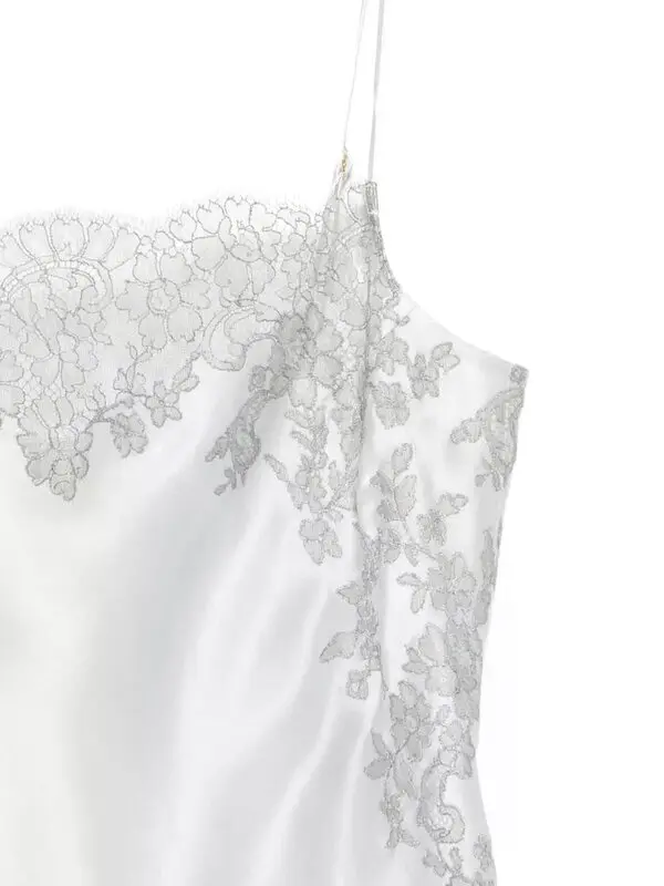 Carine Gilson Lace-trim Silk Camisole