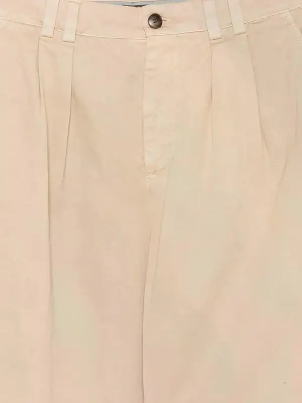 Canali Pleated Cotton Trousers