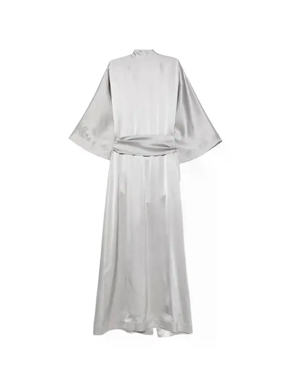 Carine Gilson Lace-trim Silk Robe