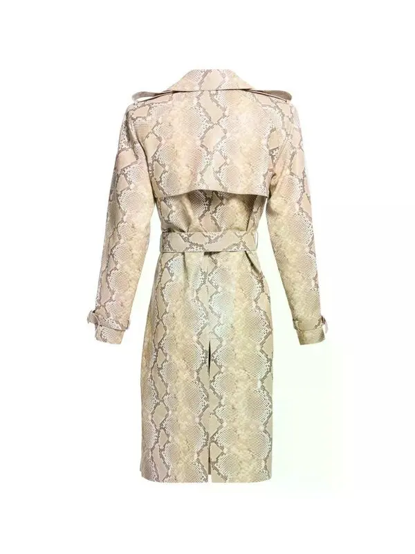 Elie Saab Python-print Double-breasted Coat