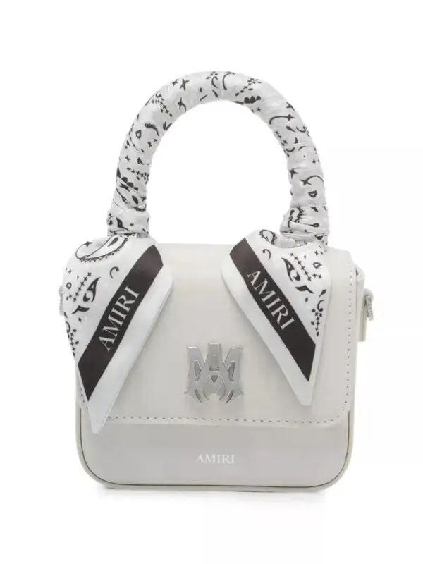 Amiri Nano Ma Bandana-embellished Tote Bag - White