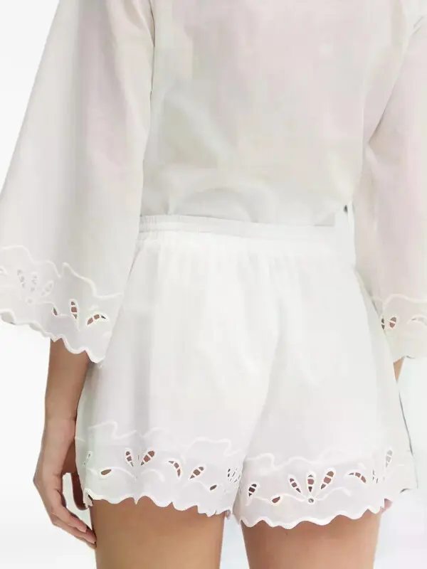 Bardot Maleria Broderie-anglaise Scalloped Mini Shorts