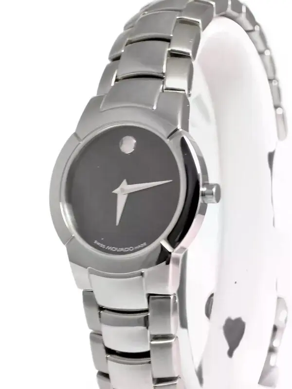 Movado Museum 25mm Stainless Steel Link Bracelet Watch - Black