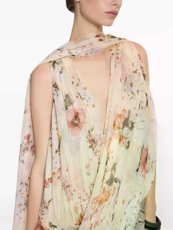 Elie Saab Floral-print Silk Mini Dress