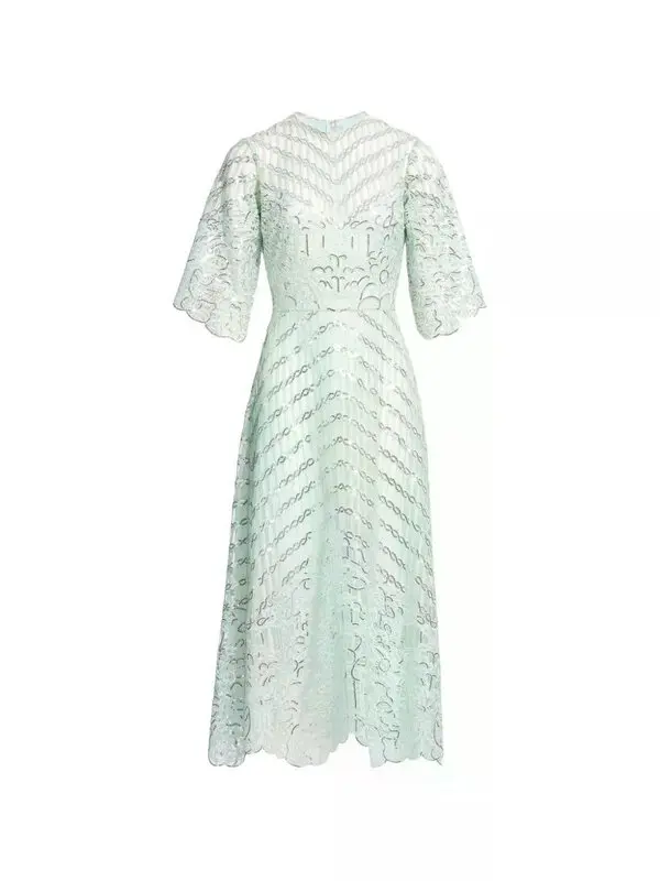 Elie Saab Sequin-embroidered Lace Midi Dress