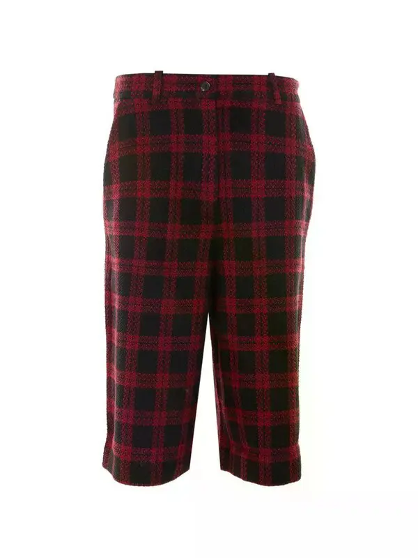 Pinko Check-pattern Knee-length Shorts - Black