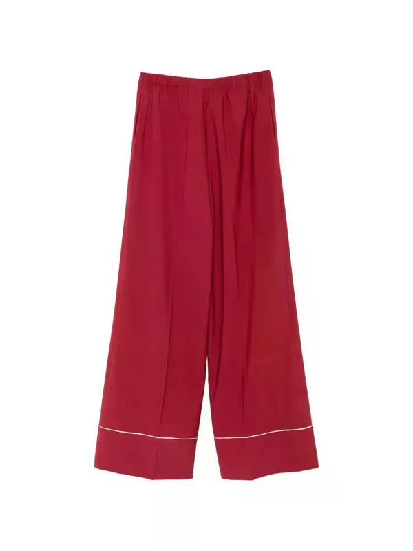 Alberta Ferretti Piped Wide-leg Trousers