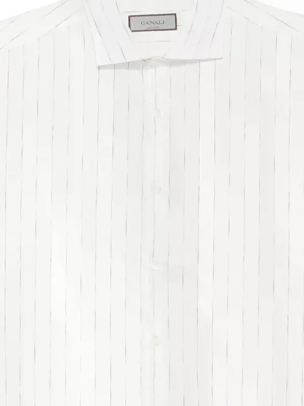 Canali Pinstripe-pattern Long-sleeve Shirt