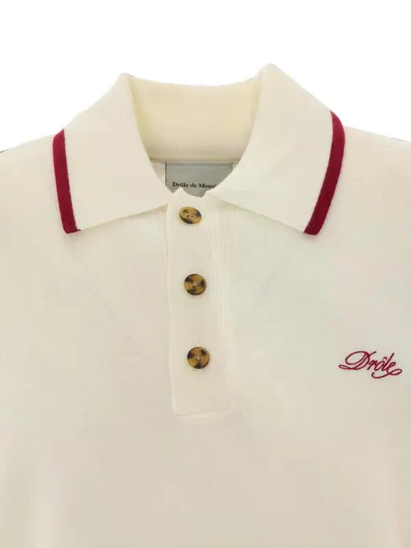 Drole De Monsieur Embroidered-logo Wool Polo Shirt