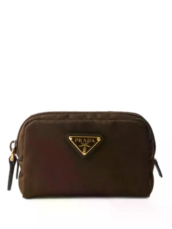 Prada Micro Re-nylon Pouch - Brown