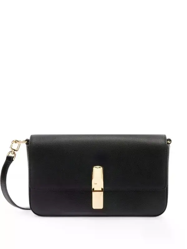 Furla Logo-clasp Leather Shoulder Bag - Black