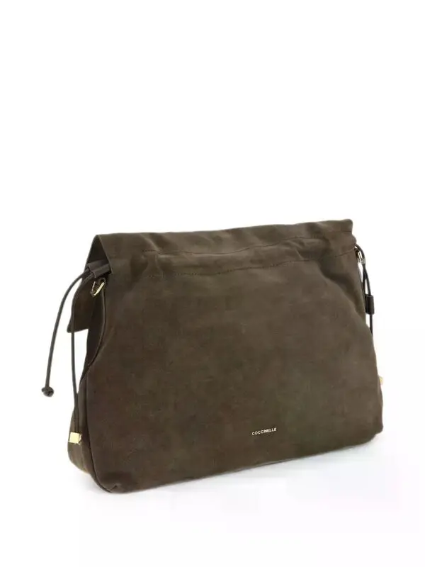 COCCINELLE Medium Lidia Suede Shoulder Bag - Green