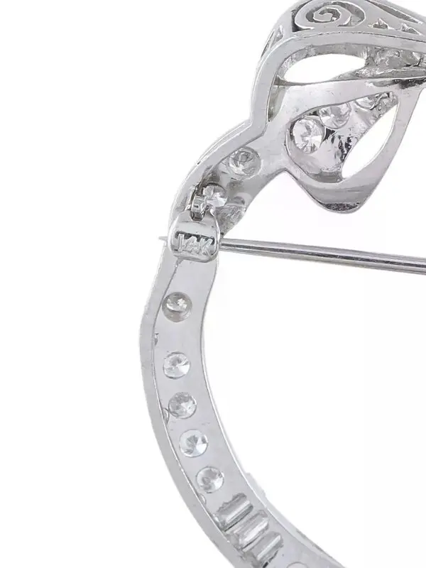 LB EXCLUSIVE Diamond Circular-shape Bow Brooch