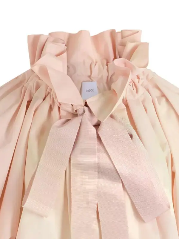 PATOU Ruffled Bow Detail Top - Pink