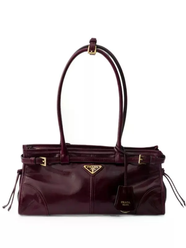 Prada Bonnie Medium Leather Bag - Purple