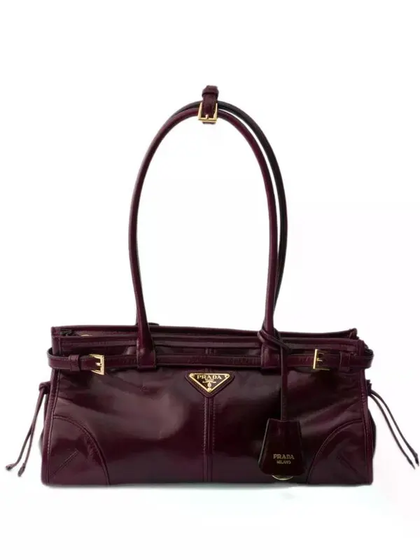 Prada Bonnie Medium Leather Bag - Purple