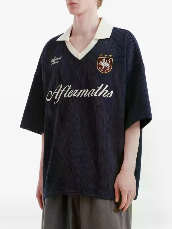 AFTERMATHS Logo-embroidered V-neck Top