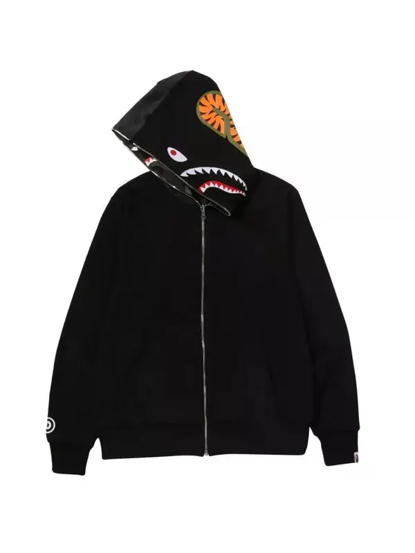 A BATHING APE Shark Full Zip Reversible Hoodie - Black