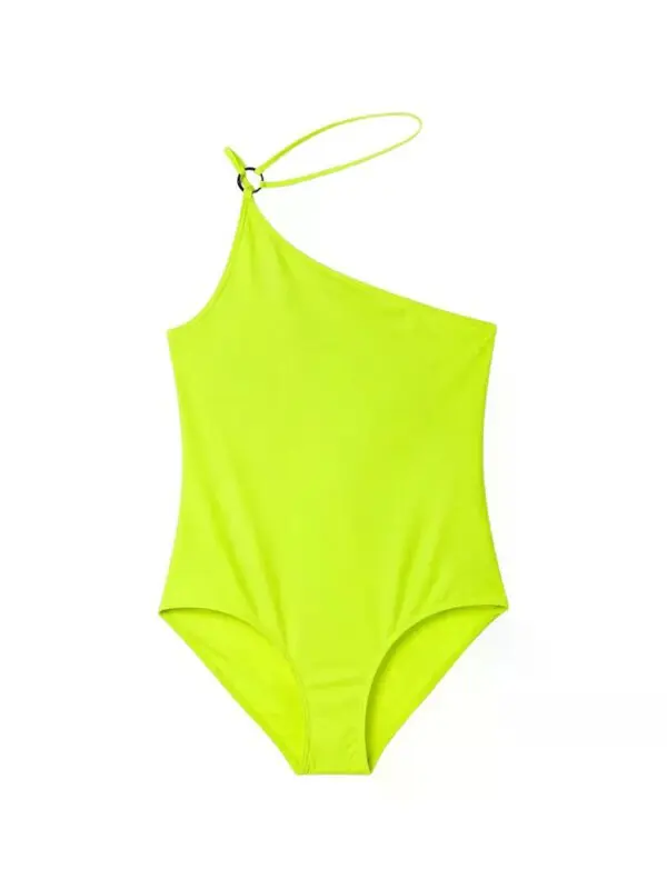 Coperni One-shoulder Ring Detail Swimsuit - Yellow