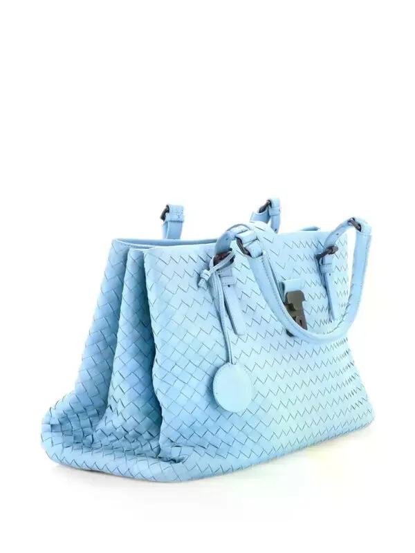 Bottega Veneta Roma Bag Intrecciato Nappa Medium Tote Bag - Blue